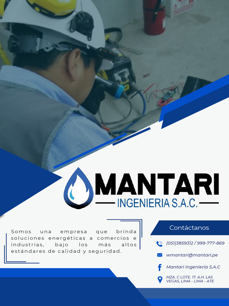 Brochure Mantari Ingenieria Sac | PDF | Calidad (comercial) | Business