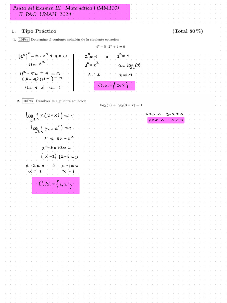 Pauta E3 P2 MM110 2024 | PDF
