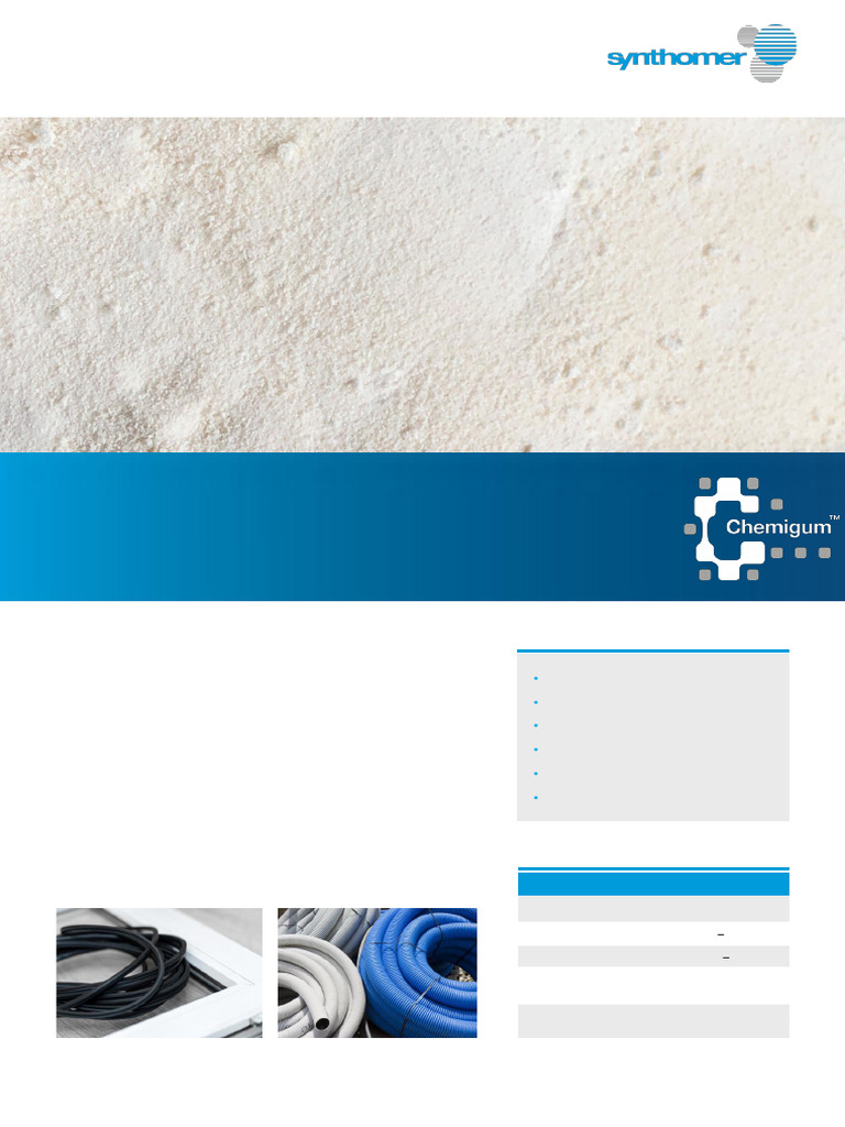 Chemigum Powder Elastomeric Modifiers For PVC | PDF | Polyvinyl ...