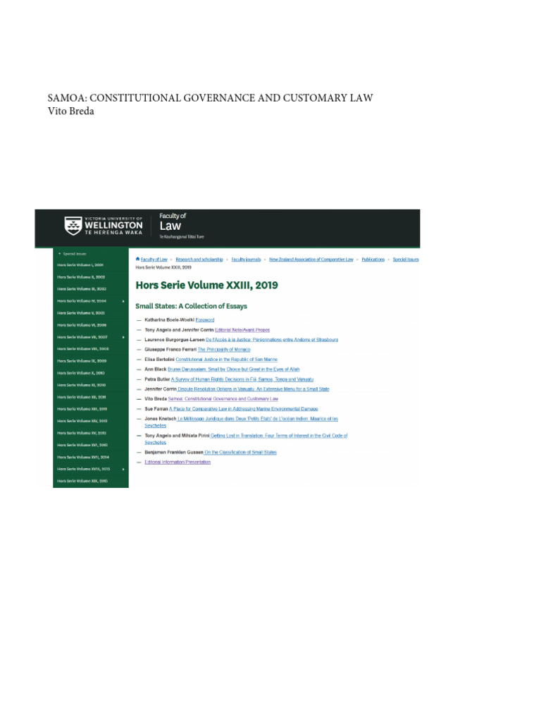 Samoa's Governance: Tradition Meets Modernity | PDF | Samoa | Political ...
