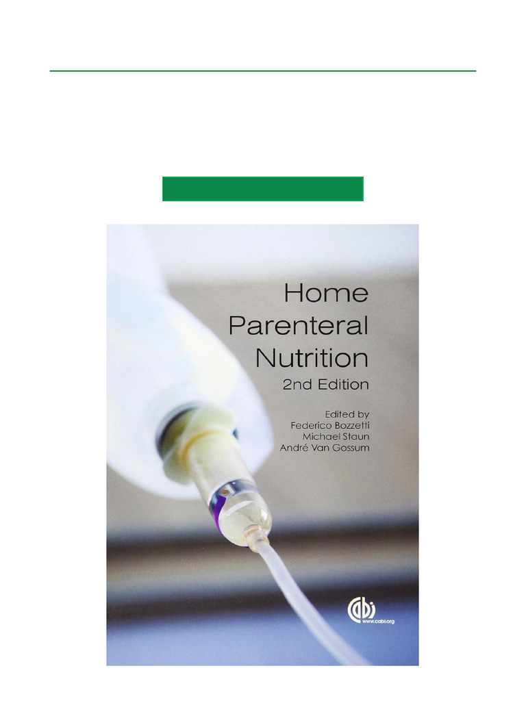Home Parenteral Nutrition - 2nd Edition Full Version Download | PDF ...