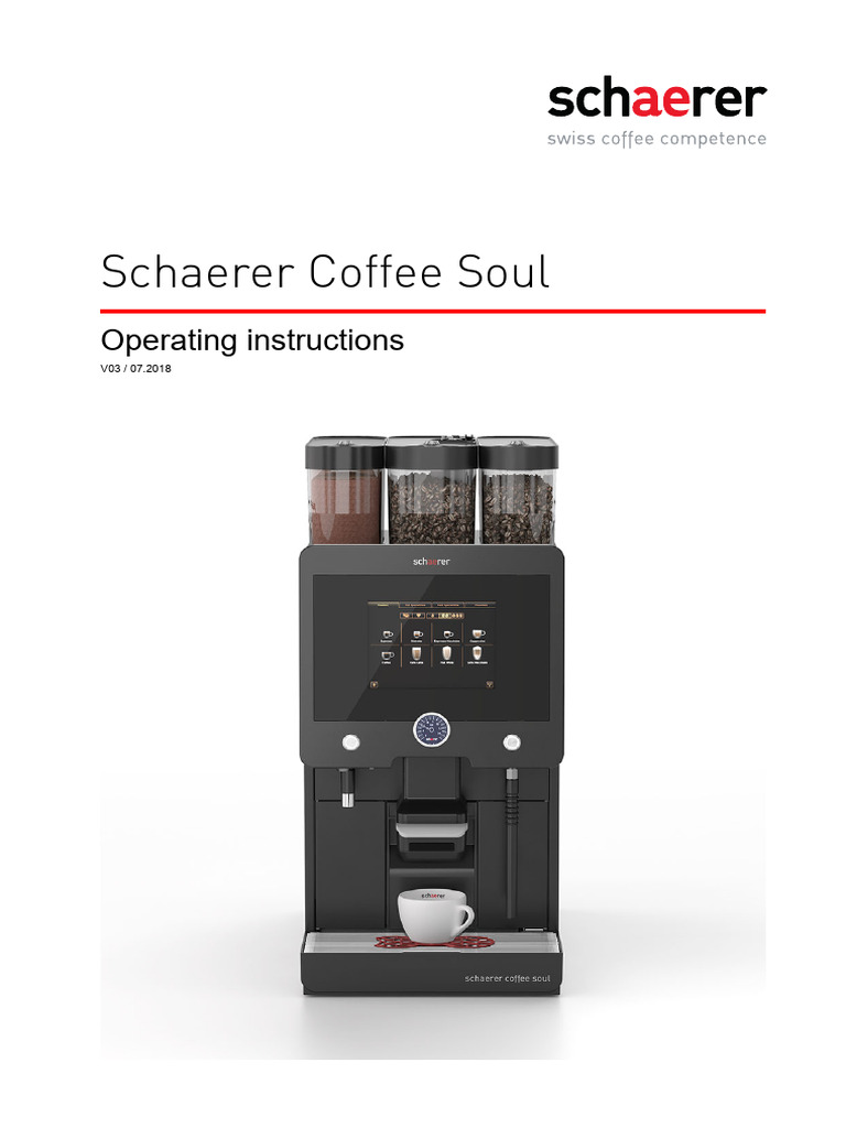 Schaerer Soul User Manual | PDF | Safety