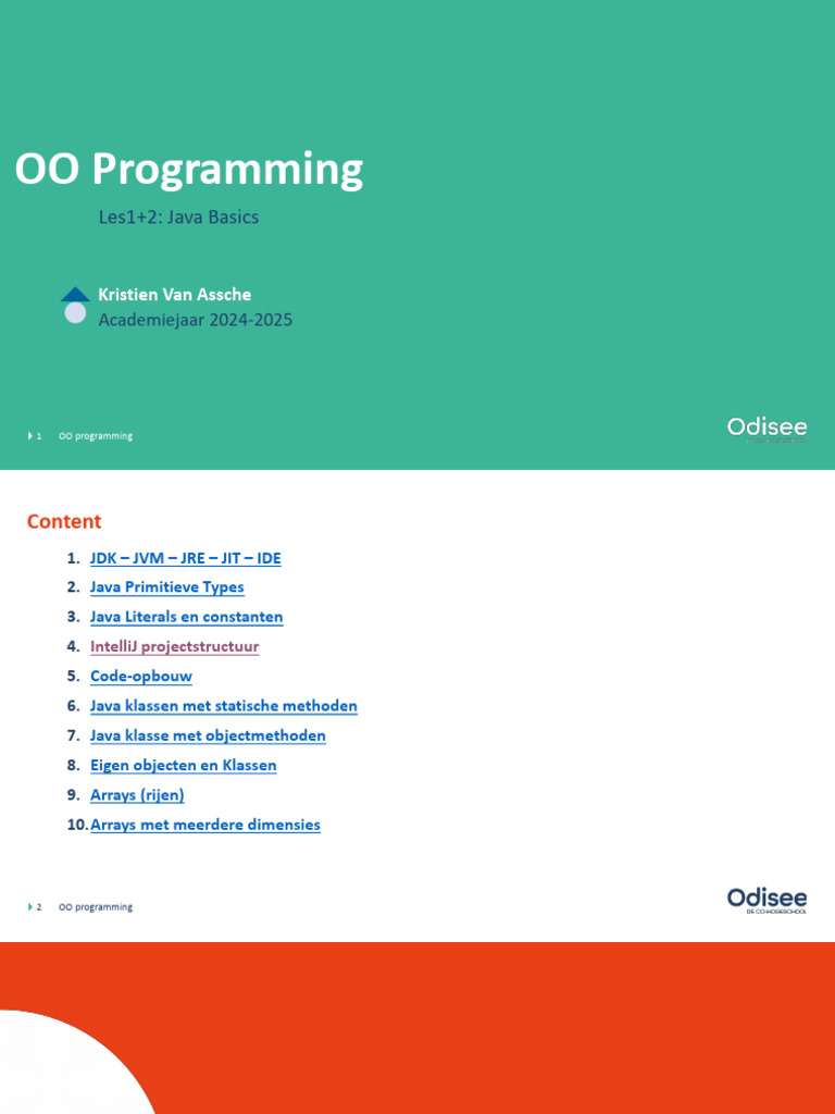 2025 - Les1 2 - Java Basics | PDF
