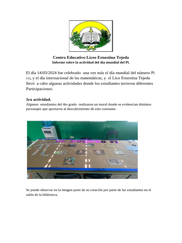 Actividades Del Día Mundial Del Número Pi | PDF