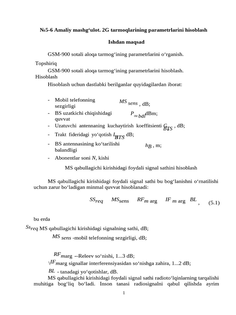5-6 Amaliy mashg‘ulot | PDF