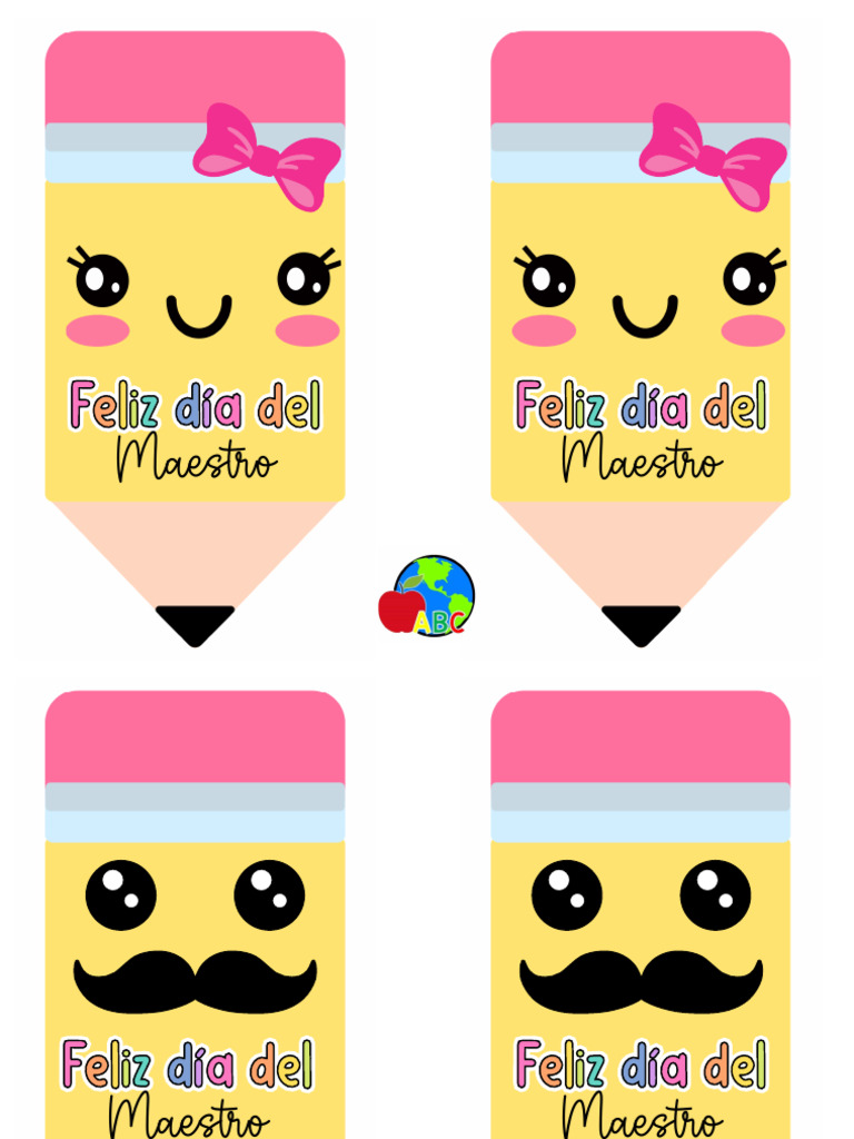 217tarjetas Lápiz Día Del Maestro Pdf