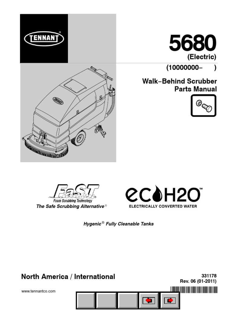Tennant 5680 Parts Manual