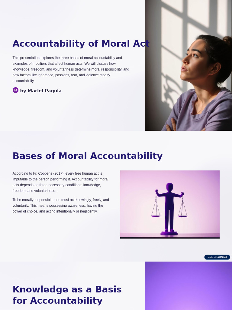 Accountability of Moral Act | PDF | Knowledge | Mind