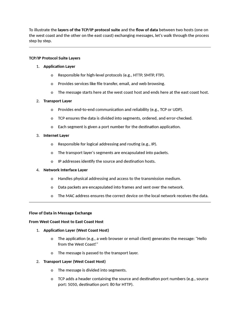 To Illustrate The Layers of The TCP | PDF | Computer Network | Error Detection And Correction