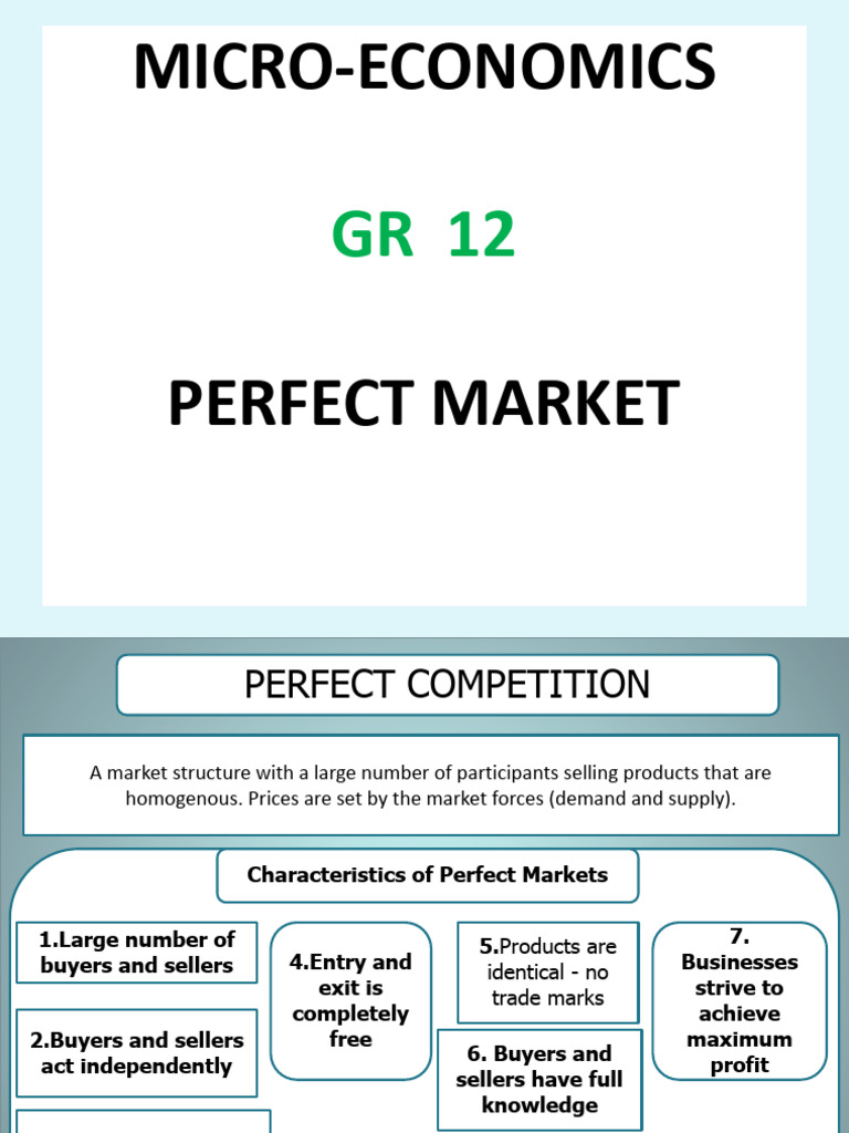 GR 12 Presentations Perfect Markets | PDF | Perfect Competition ...
