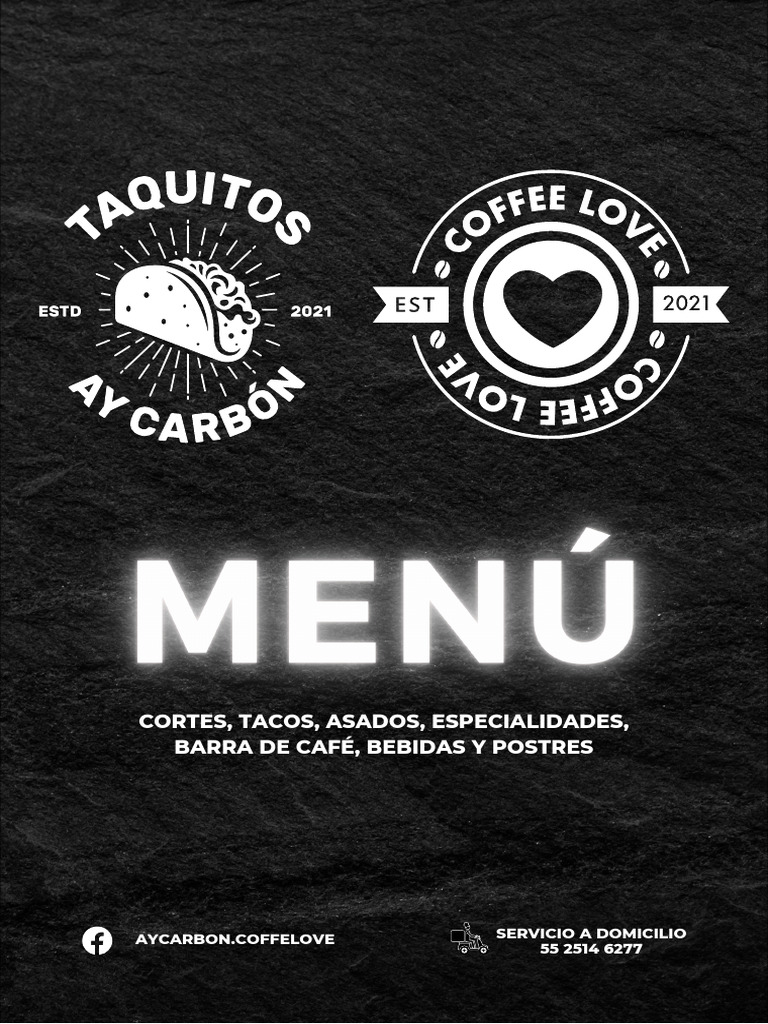 Menú de Ay Carbon: Tacos y Especialidades | PDF | Cocina | Alimentos