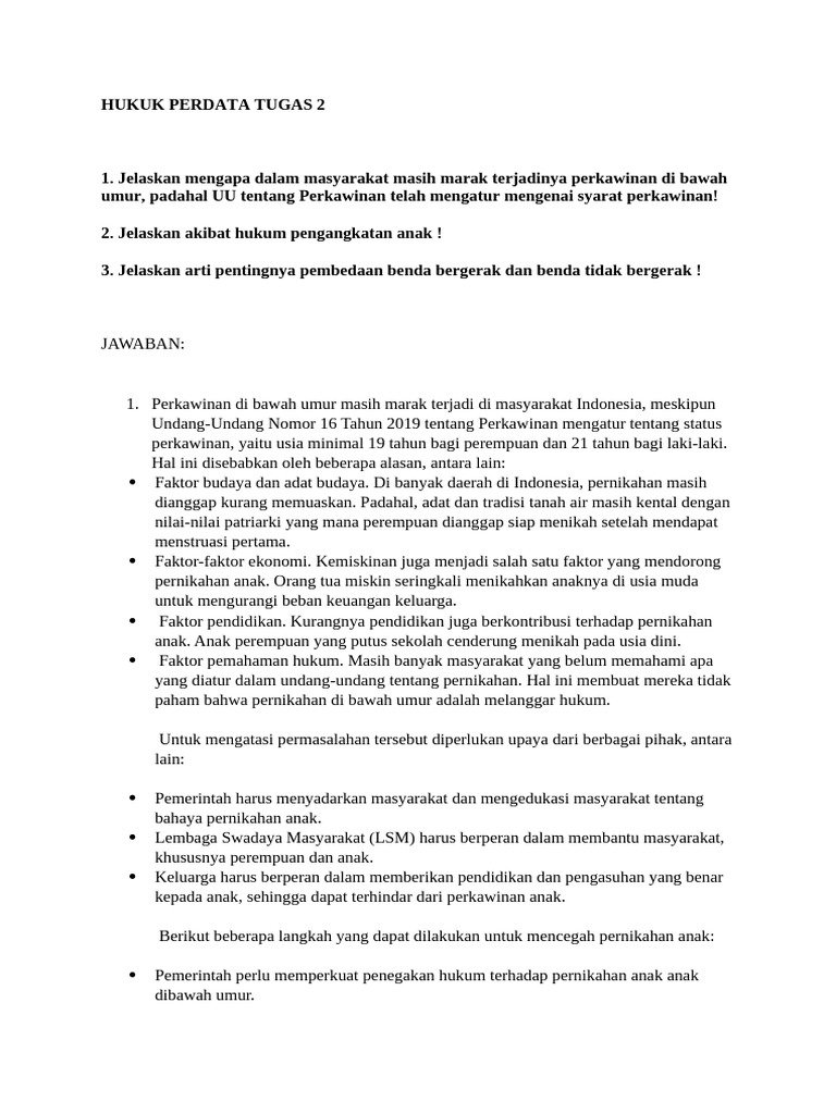 Tugas 2 Hukum Perdata | PDF