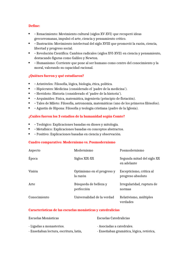 Guía Hist Cultura | PDF | Science | Aristóteles