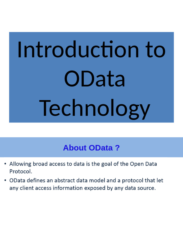3.introduction To OData Technology | PDF