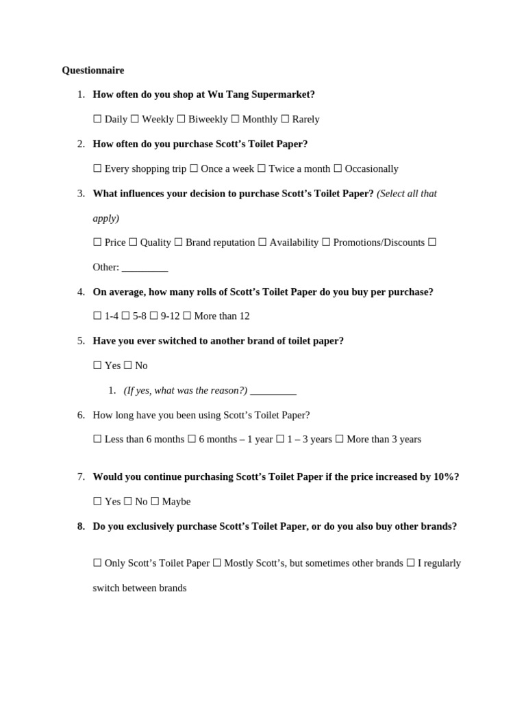 Economics SBA Questionnaire Final | PDF