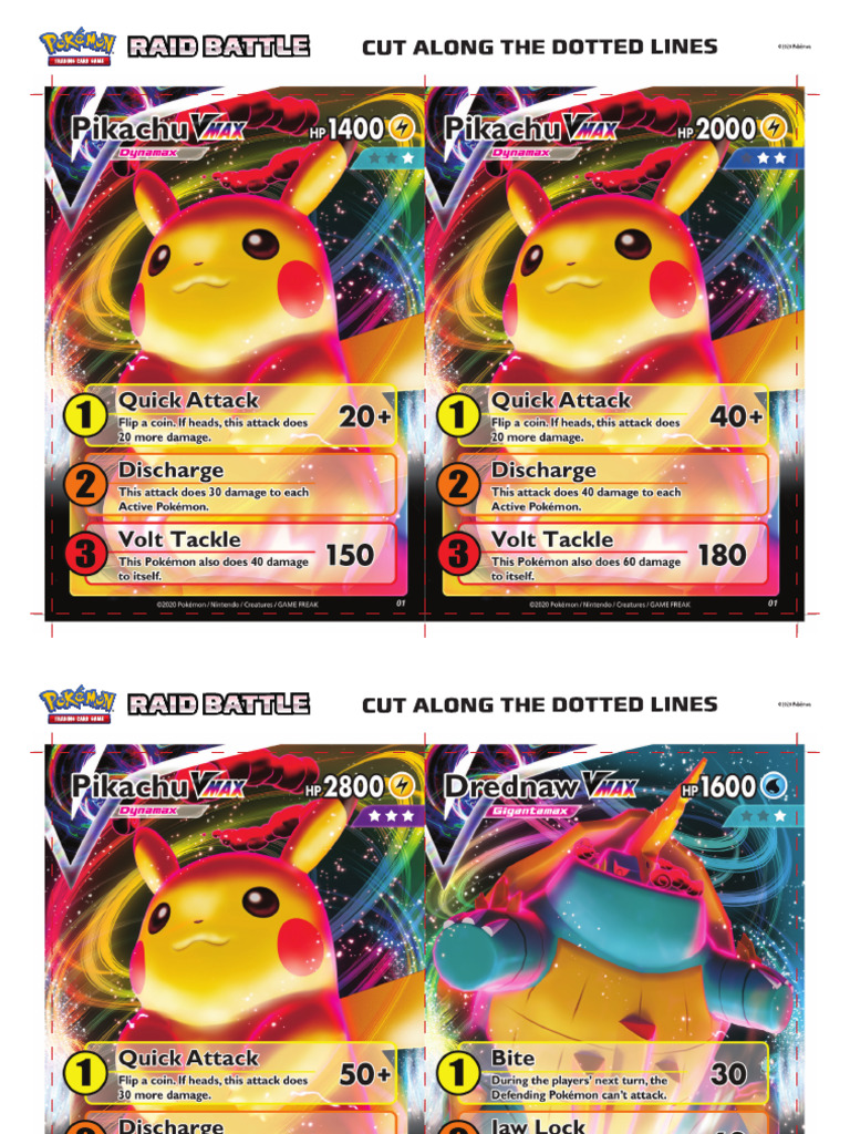 Pokemon TCG Raid Battle Boss Cards - Cópia | PDF