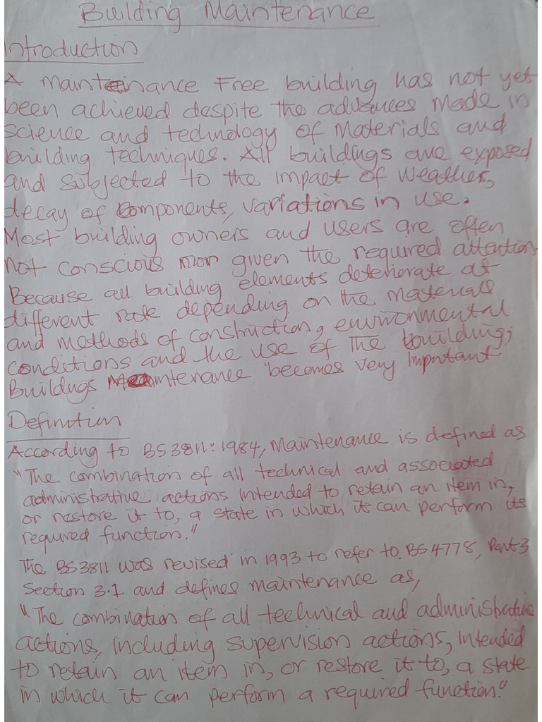 Building maintenance | PDF