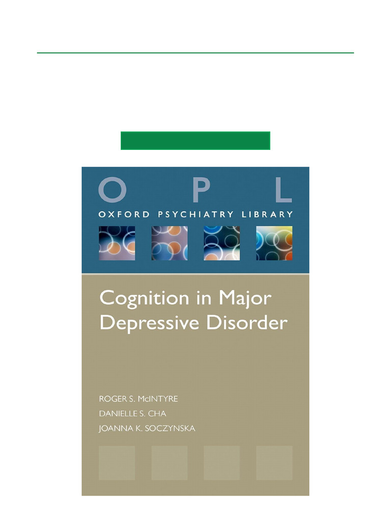 Cognition in Major Depressive Disorder Dropbox Download | PDF | Major ...