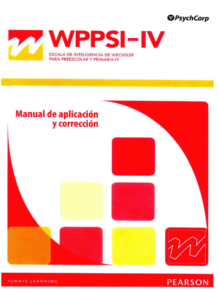 Wppsi IV Manual de Aplicacion | PDF