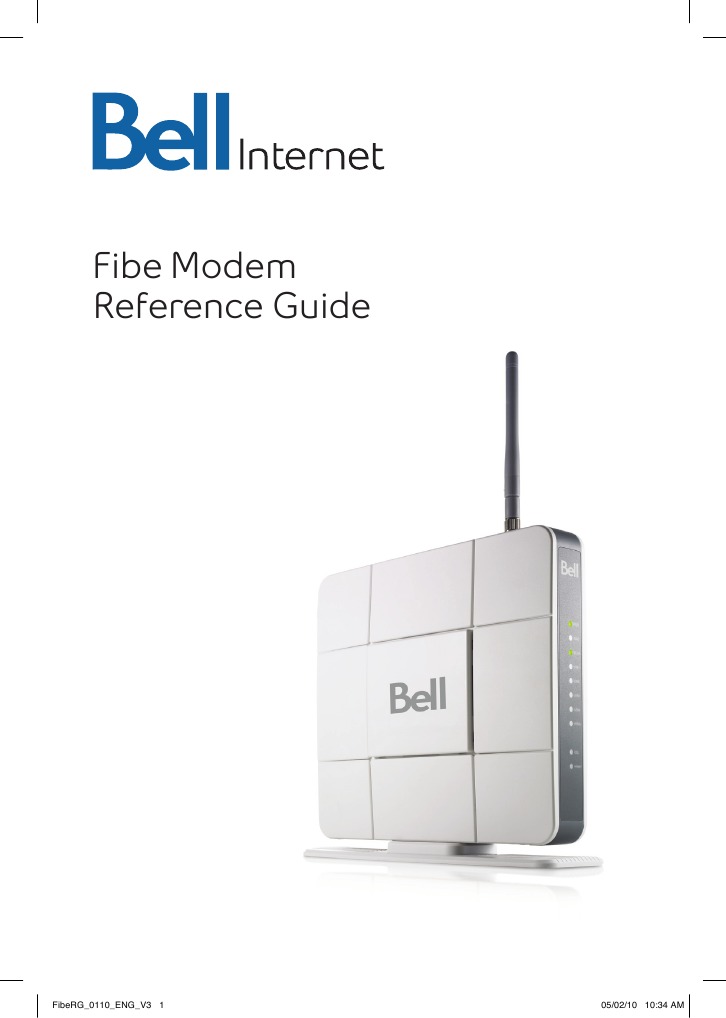 Bell Fibe Modem Setup Guide | PDF | Wi Fi | Wireless Access Point