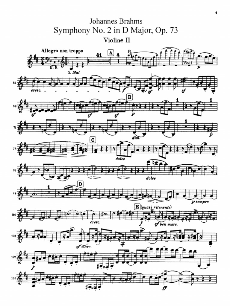 Imslp37968 Pmlp01697 Brahms Op073.Violin2 | PDF