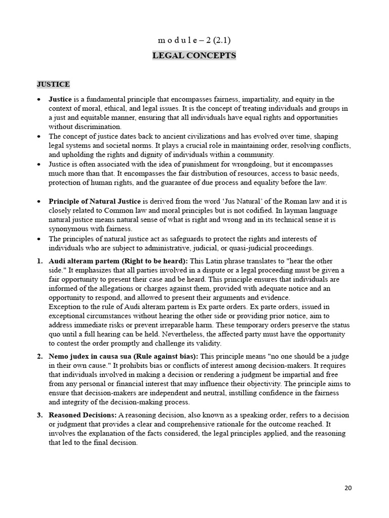 Legal Concepts: Justice, Bar, and Bench | PDF | Damages | Legal Remedy