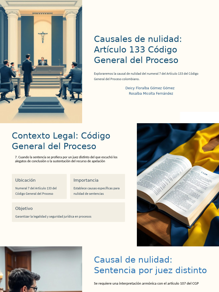 Causales de Nulidad Art 133 Cod. General Del Proceso | PDF | Debido al proceso | Caso de ley