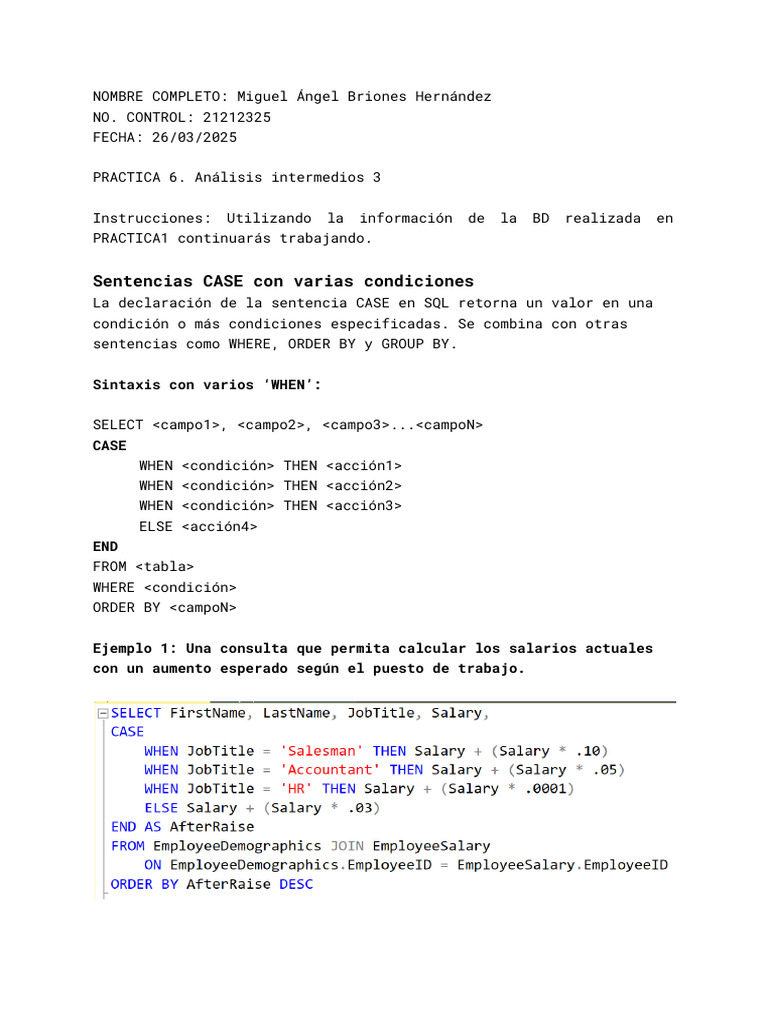 PRACTICA7. Análisis Intermedios 3 | PDF