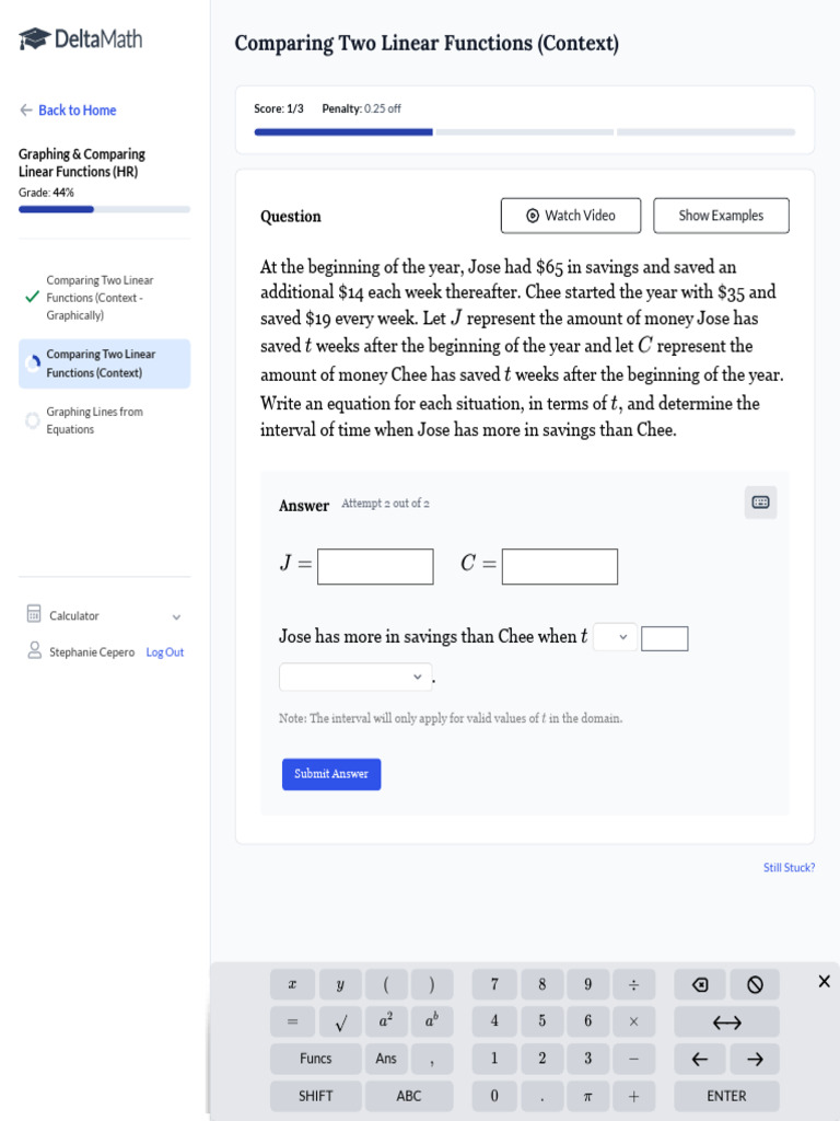 DeltaMath Student Application 4 | PDF | Function (Mathematics) | Mathematical Concepts