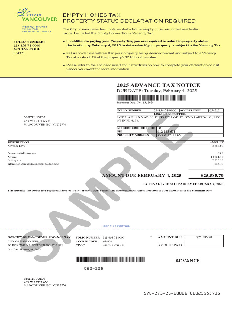Advance Tax Notice Bill Clip - Cleaned | PDF | Taxes | Cheque