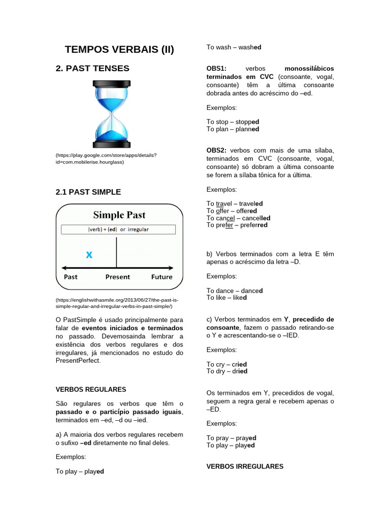 Tempos Verbais no Passado | PDF