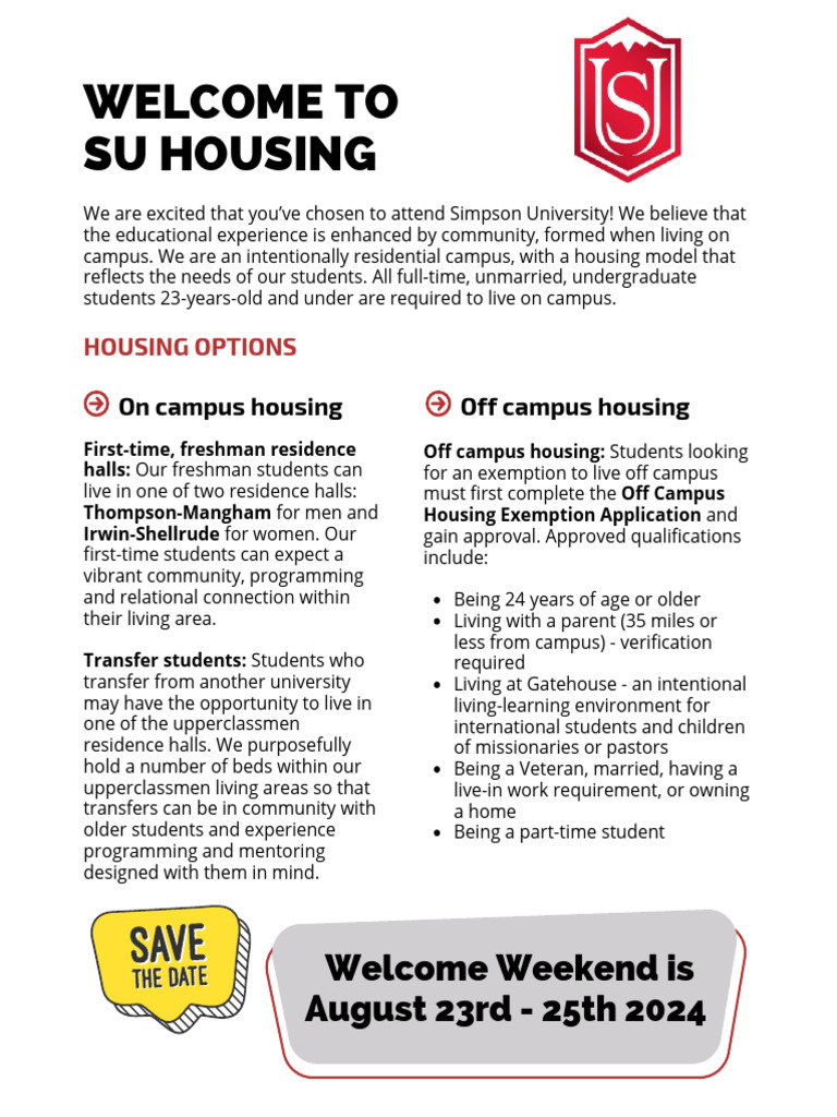 SU-Housing-Welcome-Letter-FA24-3 | PDF