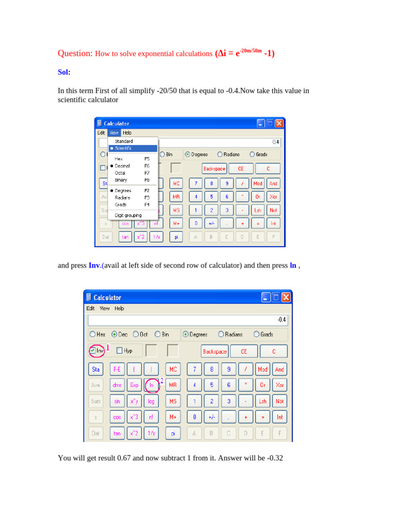 Exponential (Log) Problem Solving Technique | PDF