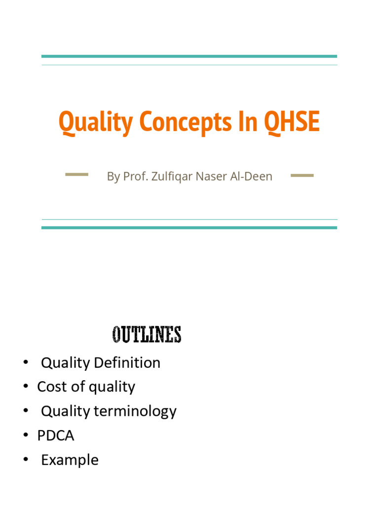 Understanding Quality in QHSE Standards | PDF | Quality Assurance ...