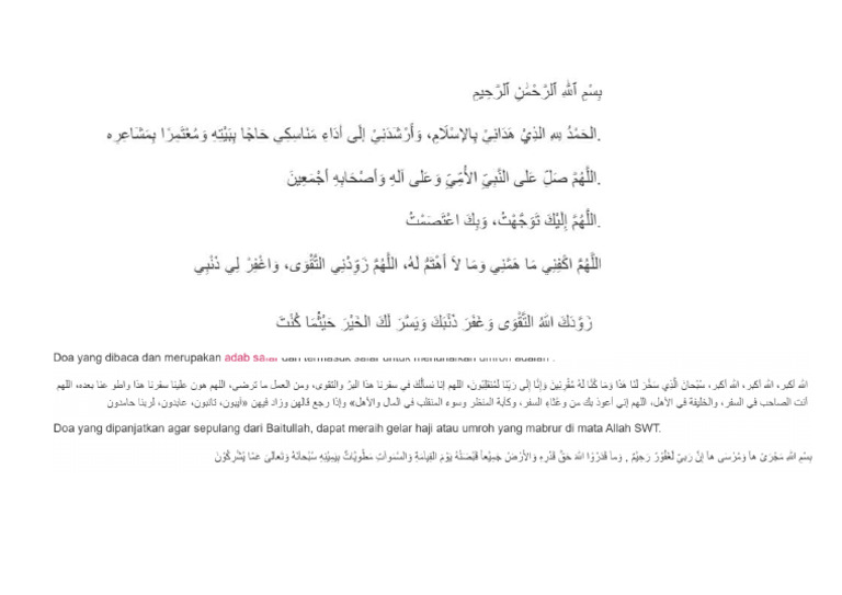 Doa Berangkat Umroh | PDF