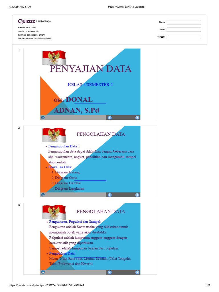 Lapbook Penyajian Data PDF | PDF