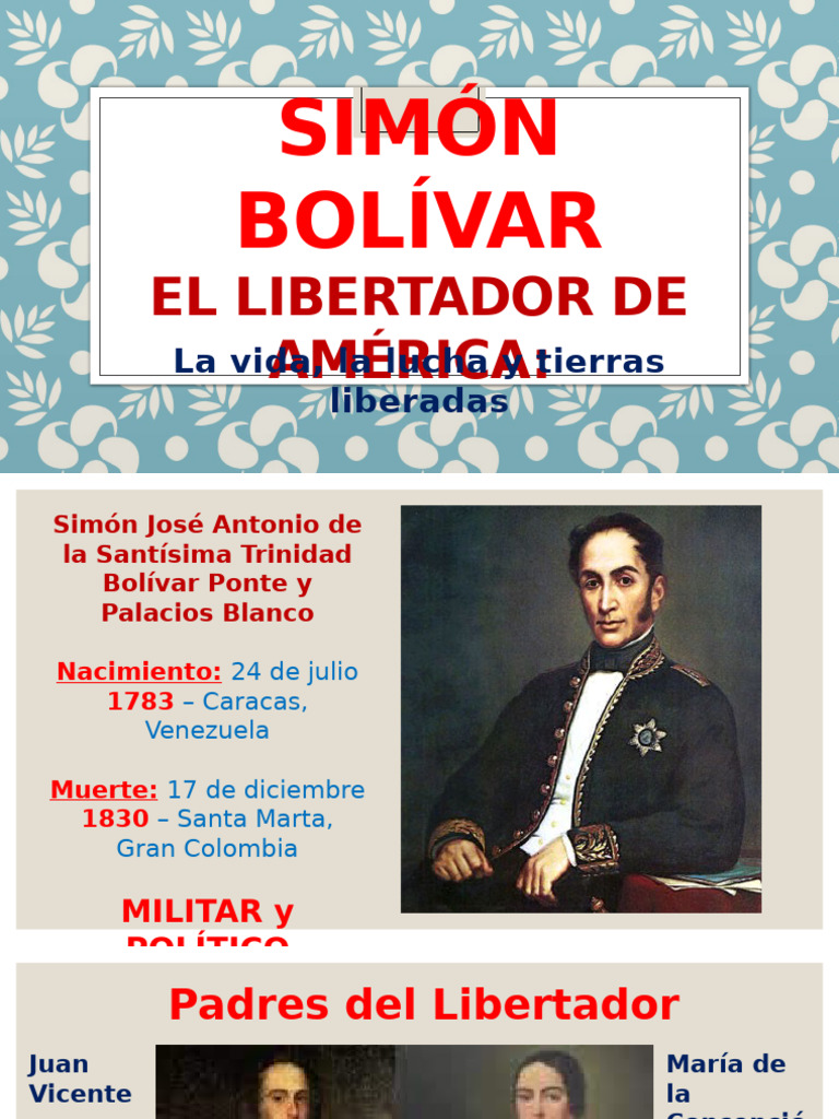 Simón Bolívar: Vida y Legado | PDF | Bolivia | América del Sur