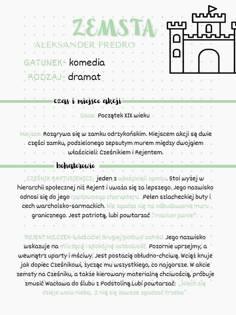 Notatka Zemsta | PDF