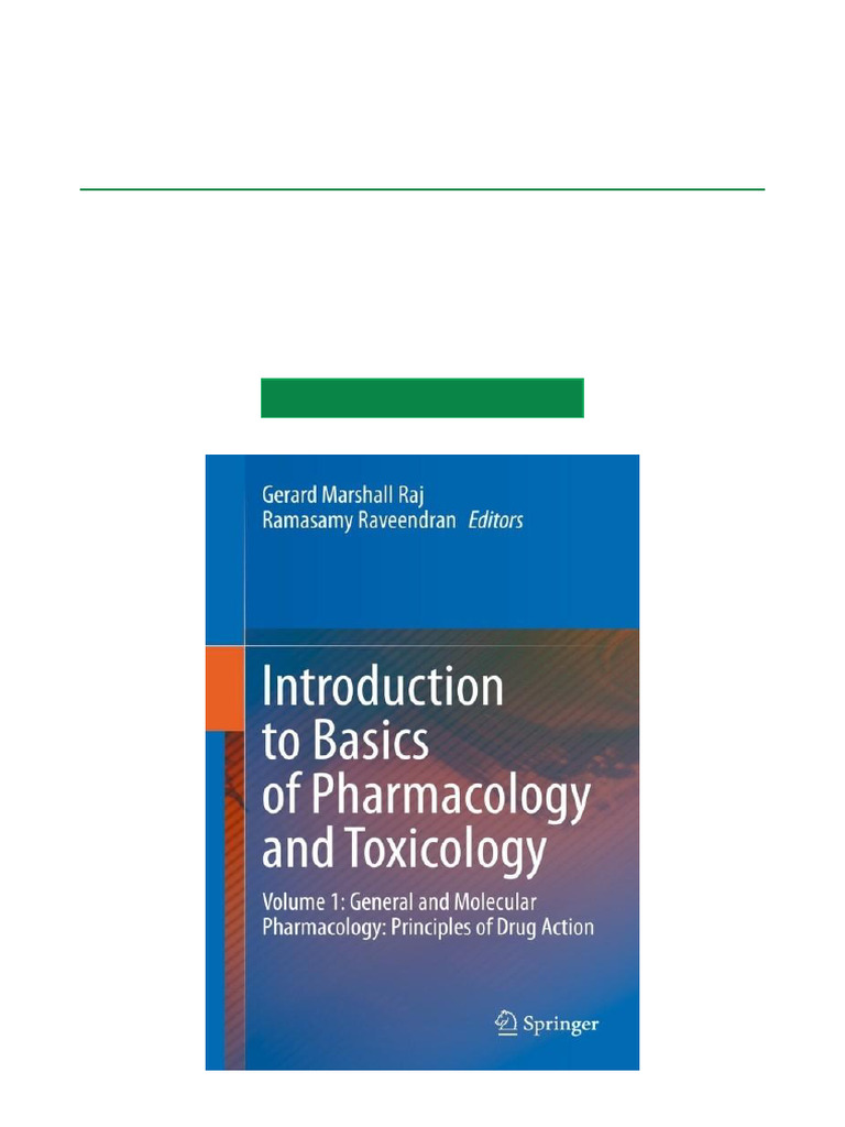 Introduction To Basics of Pharmacology and Toxicology Volume 1 General ...