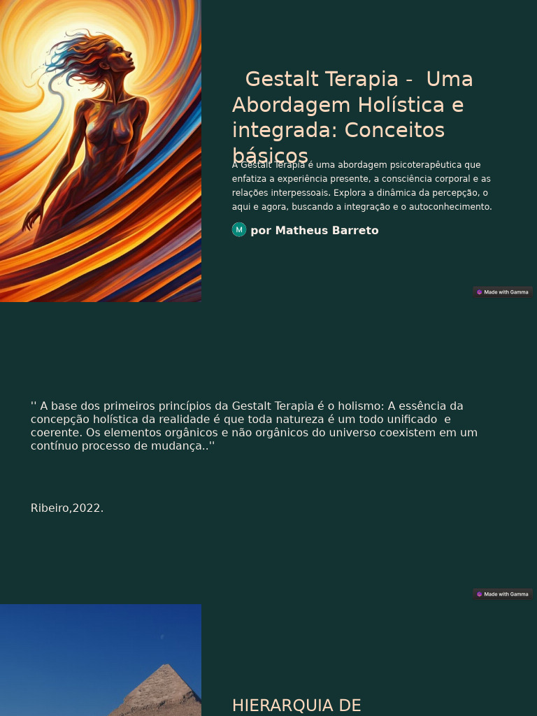 Gestalt Terapia Uma Abordagem Holistica e Integrada Conceitos Basicos | PDF | Consciência | Vida