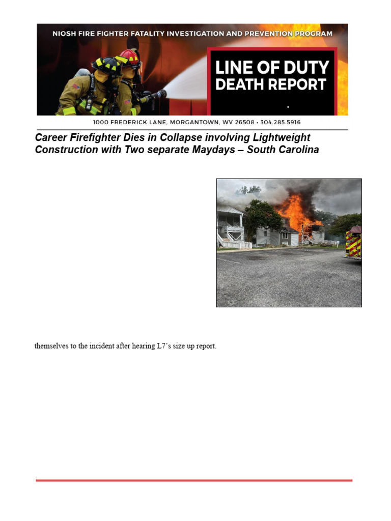 Niosh Final Report 202307 | PDF | Firefighter | New York City Fire ...