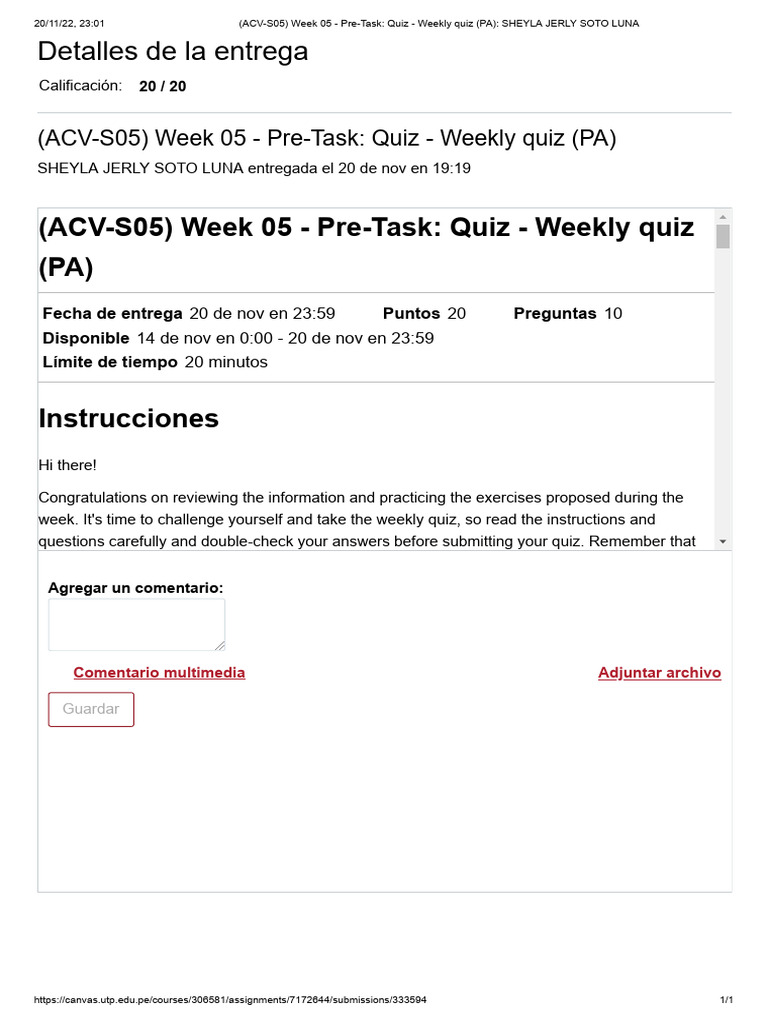 (ACV-S05) Week 05 - Pre-Task_ Quiz - Weekly quiz (PA) | PDF