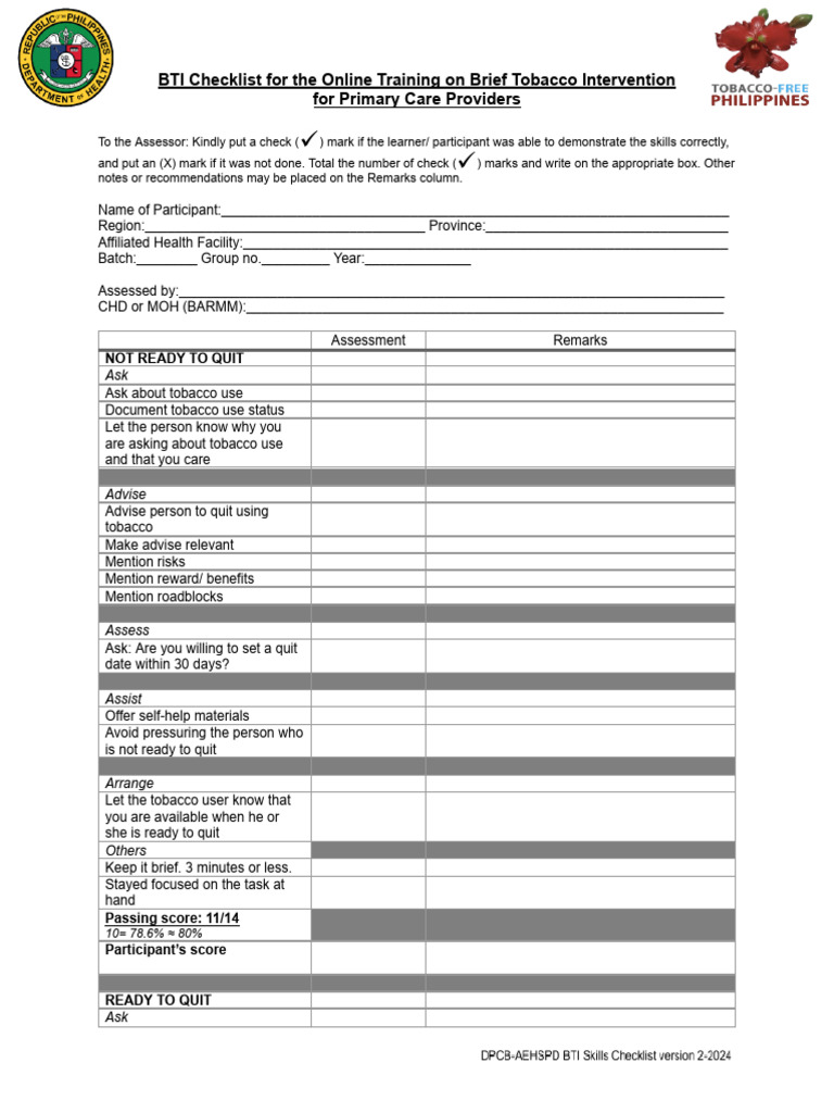 8 BTI Checklist Providers | PDF