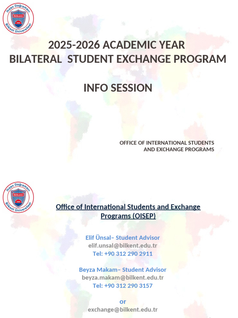 Outgoing Bilateral Exchange Presentation 2025 | PDF | Travel Visa
