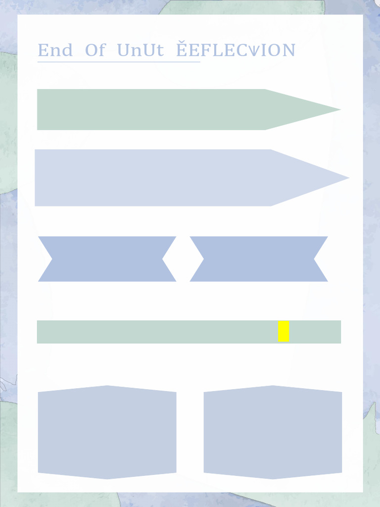 End of Unit REFLECTION | PDF