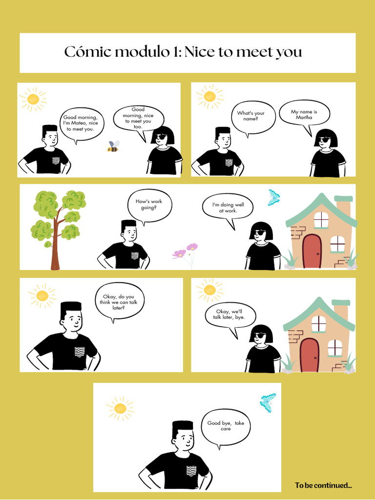 Comic en English Saludos | PDF