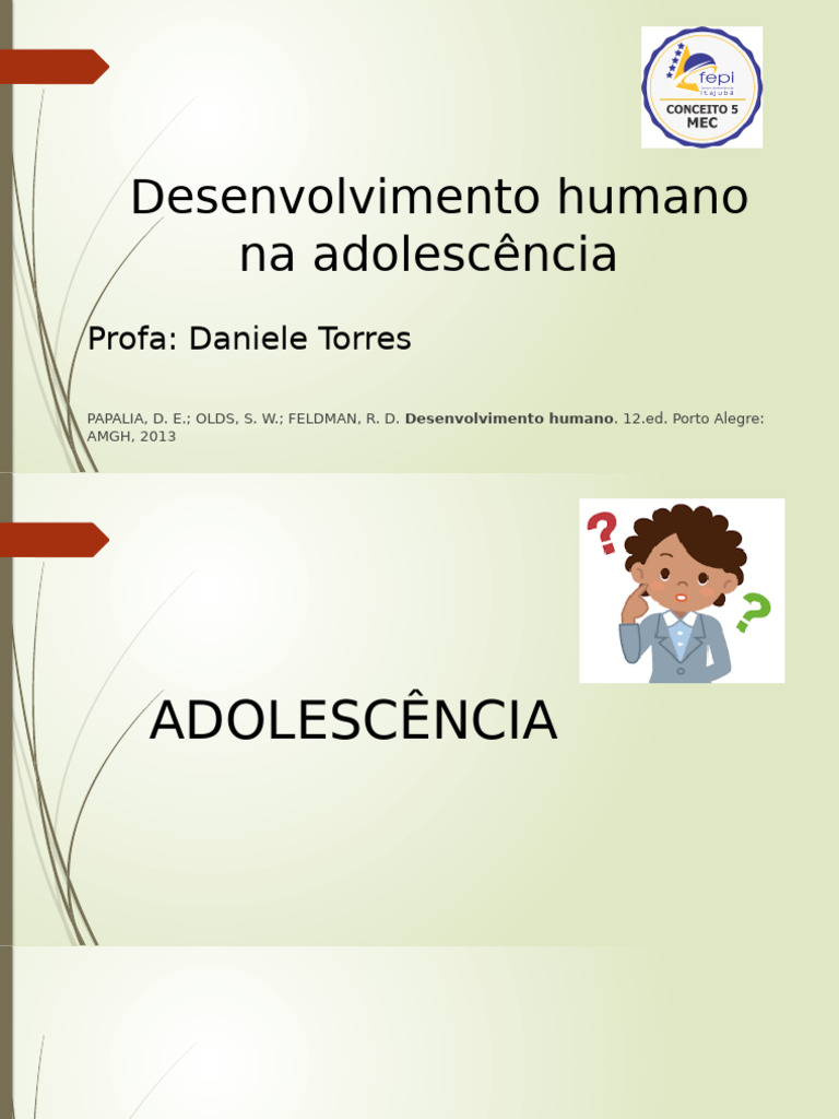 Aula 1 - Conceito e Definições Sobre Adolescência | PDF | Adolescência ...