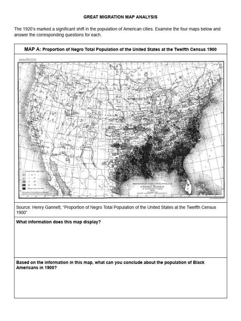 Pramod Ram Raja - Great Migration Map Analysis - 17895748 | PDF | Map ...