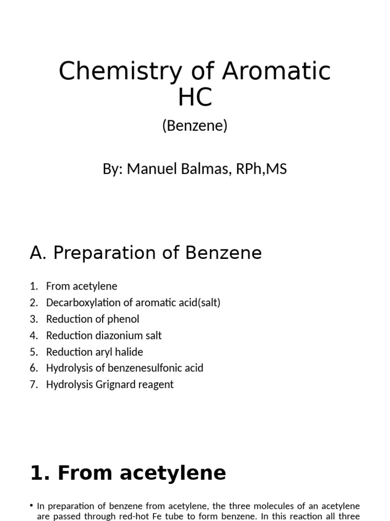 Chemistry of Aromatic HC | PDF