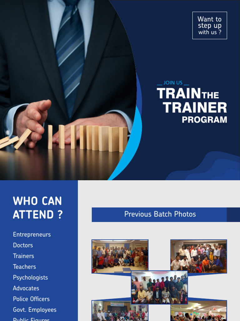 Train The Trainer Brochure | PDF | Cognition | Organizational Behavior
